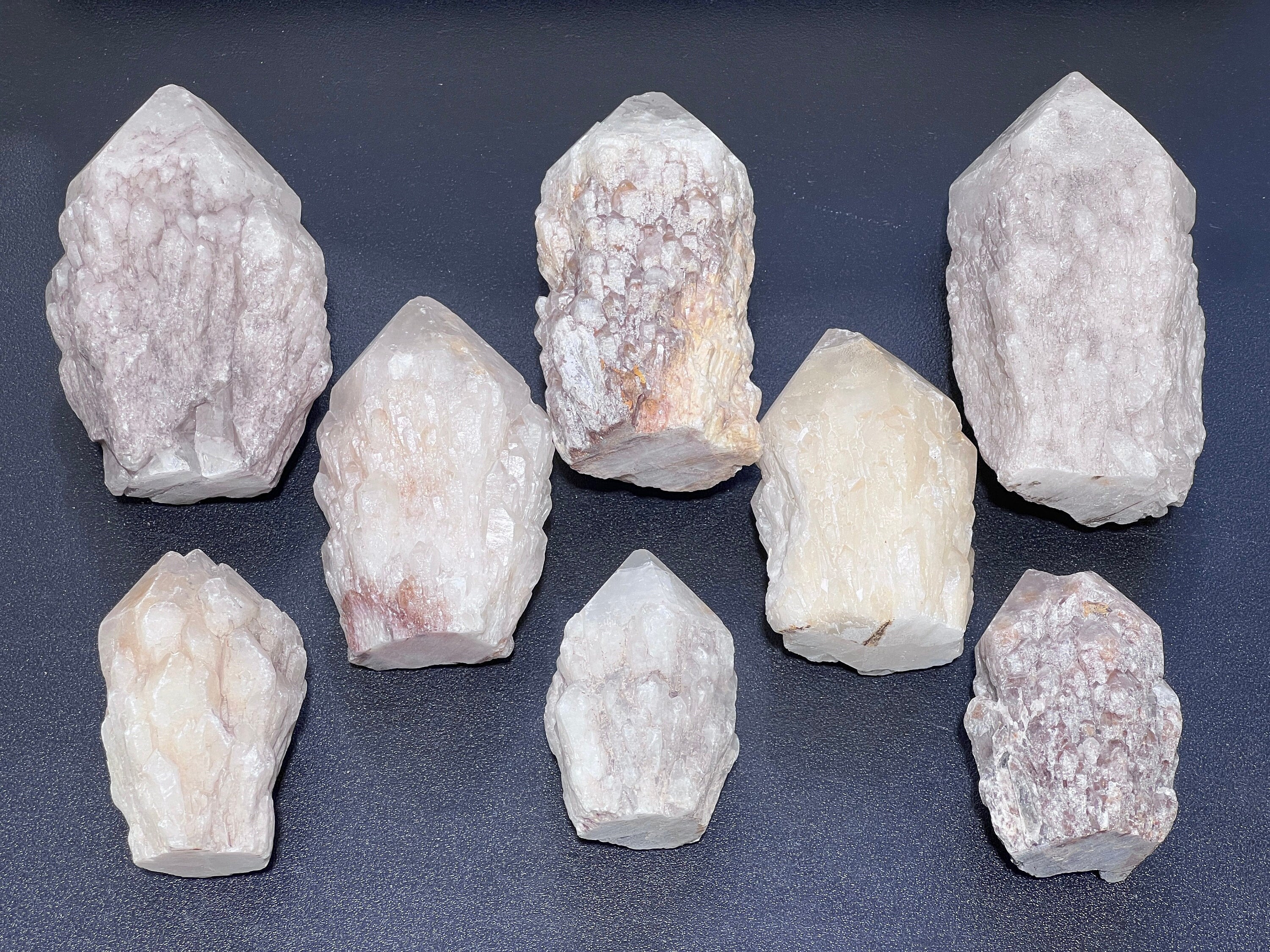 Candle Quartz Standing Crystal Point Towers ( S / M / L ) Rough Raw Ca ...