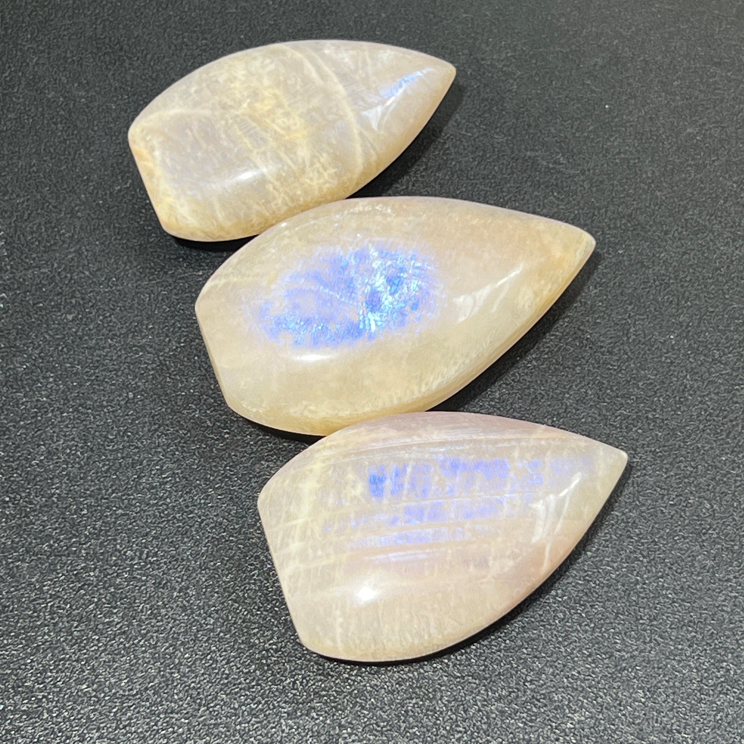 Flashy Peach Moonstone Crystal Flame Point Tower Carving Gemstone Stat ...