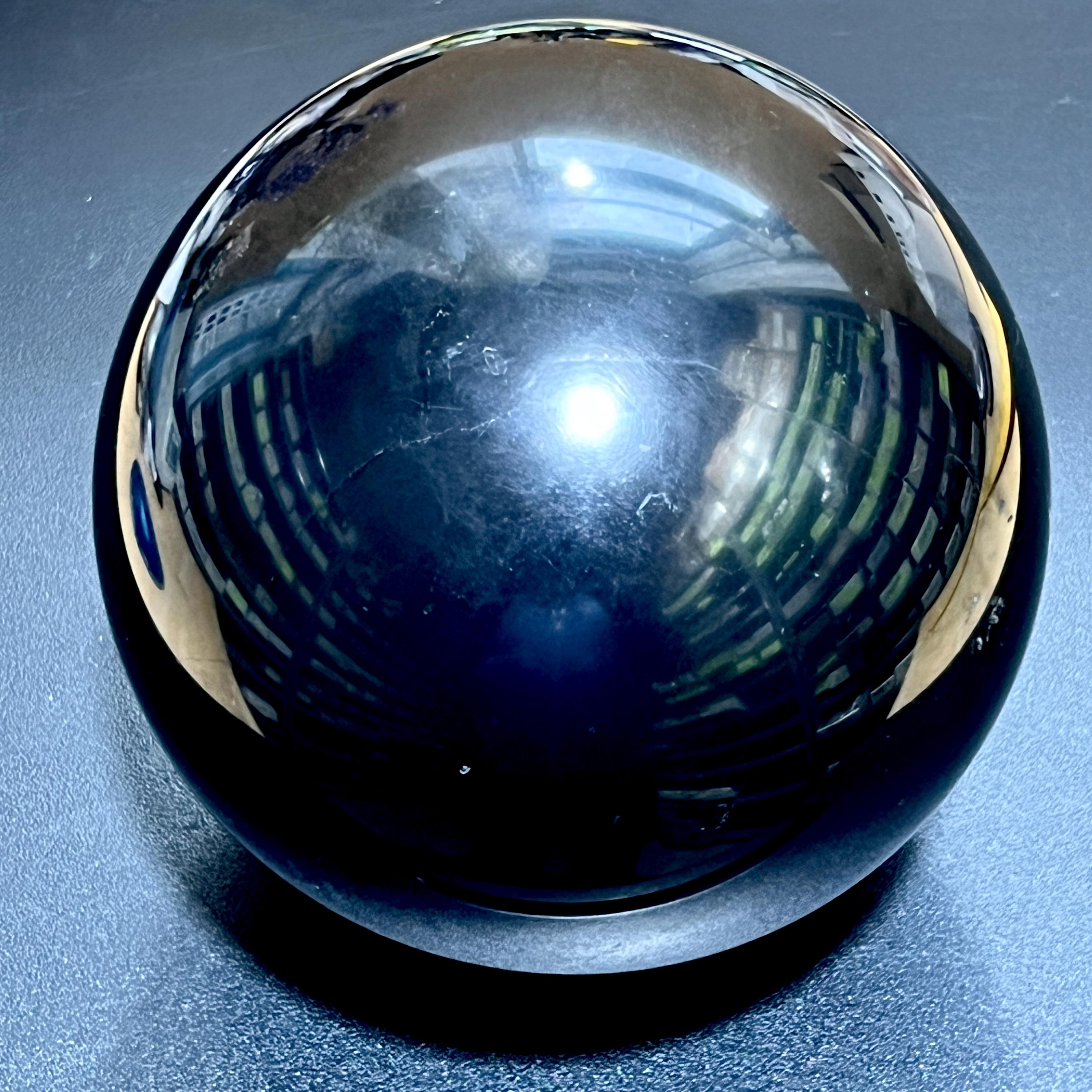 Extra Large Karelian Type-2 Black Shungite Sphere (6 Inch Diameter, 9 ...